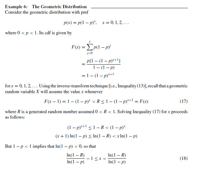 Example 6: The Geometric Distribution Consider the | Chegg.com