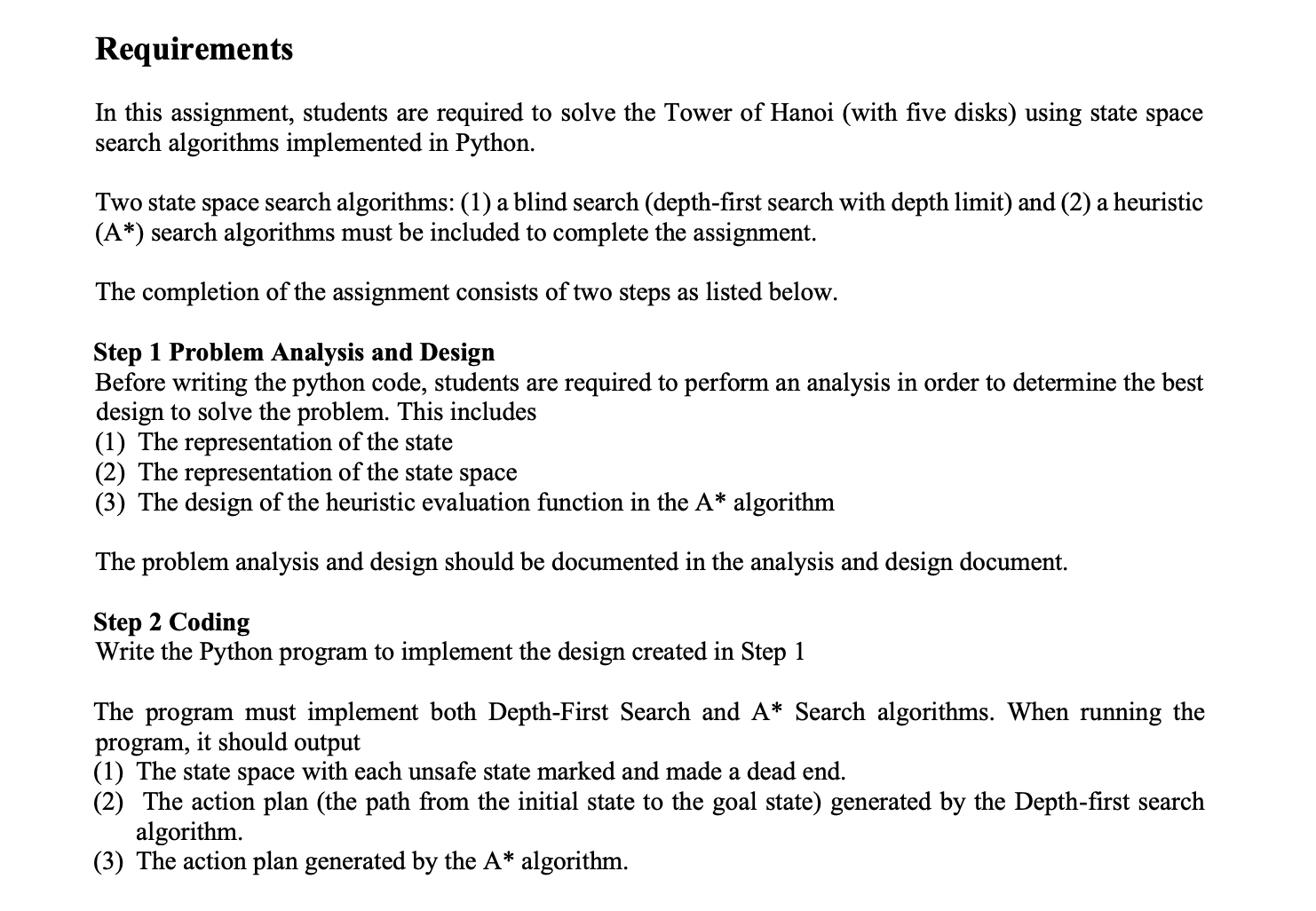 Solved Problem Description The Tower Of Hanoi Problem Tower 