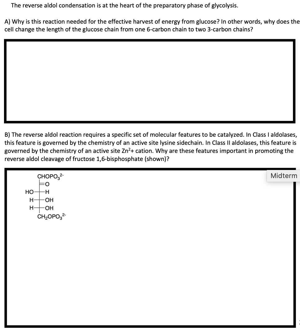 Solved The reverse aldol condensation is at the heart of the | Chegg.com