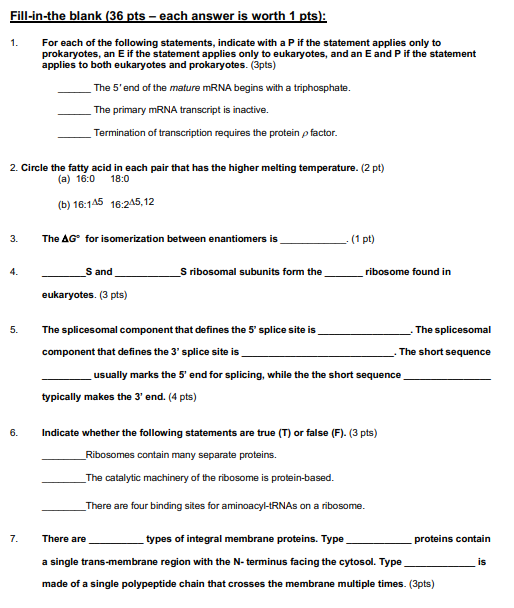 Solved Fill-in-the blank (36 pts - each answer is worth 1 | Chegg.com