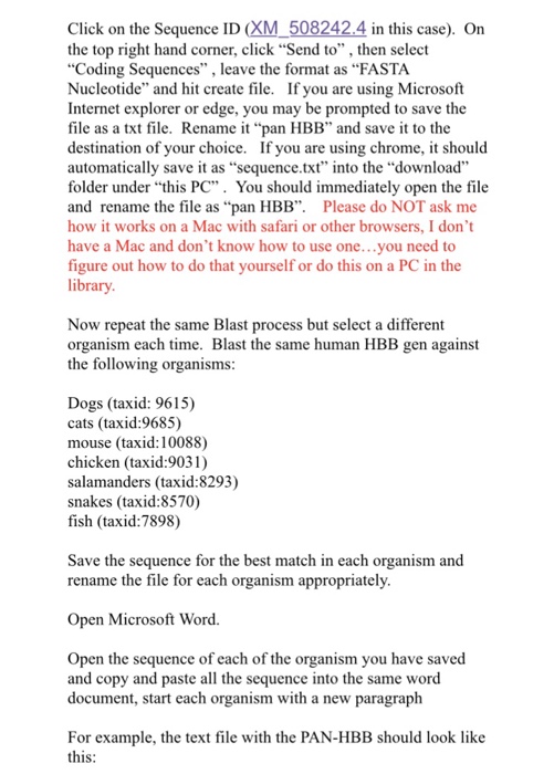 Solved Part B: Gene alignment exercise s. Using the file | Chegg.com