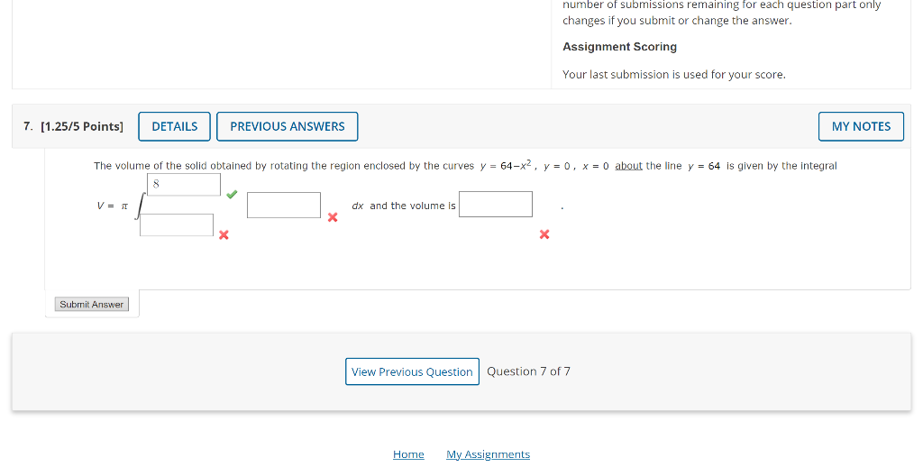 Solved number of submissions remaining for each question | Chegg.com