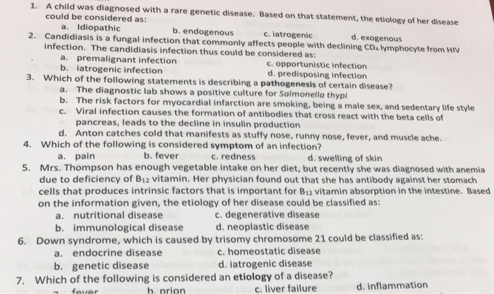 Solved A child was diagnosed with a rare genetic disease. | Chegg.com