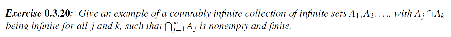 Solved Exercise 0.3.20: Give an example of a countably | Chegg.com