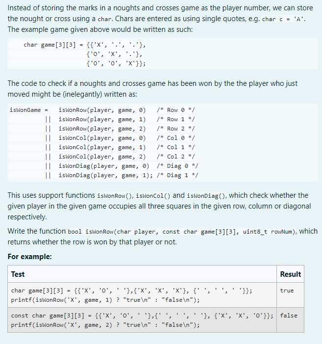 Solved Instead of storing the marks in a noughts and crosses | Chegg.com