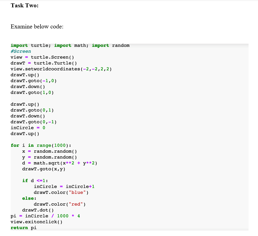 You need to use Python in order to run the below | Chegg.com