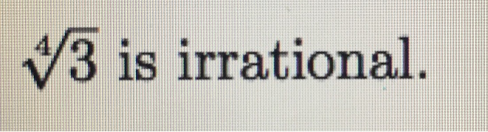 Solved V3 is irrational | Chegg.com