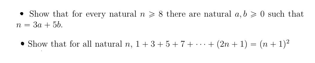 Solved - Show that for every natural n⩾8 there are natural | Chegg.com