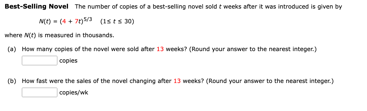 Solved Best-Selling Novel The number of copies of a | Chegg.com