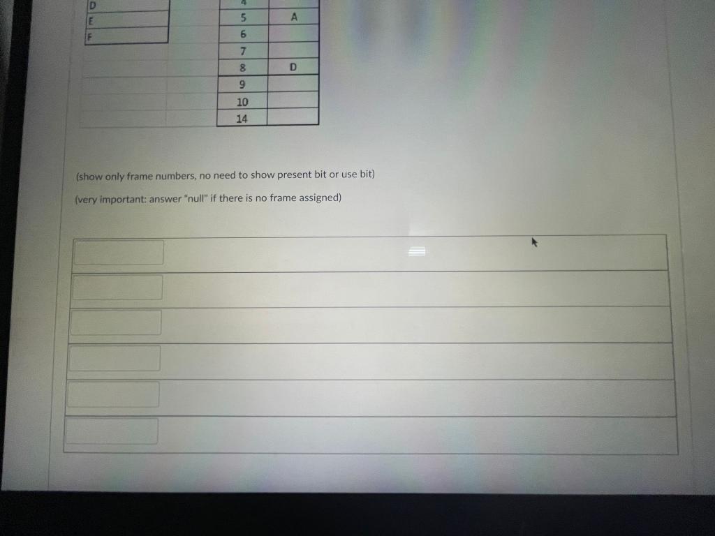 Solved Question 1 6 pts For a paging memory management | Chegg.com