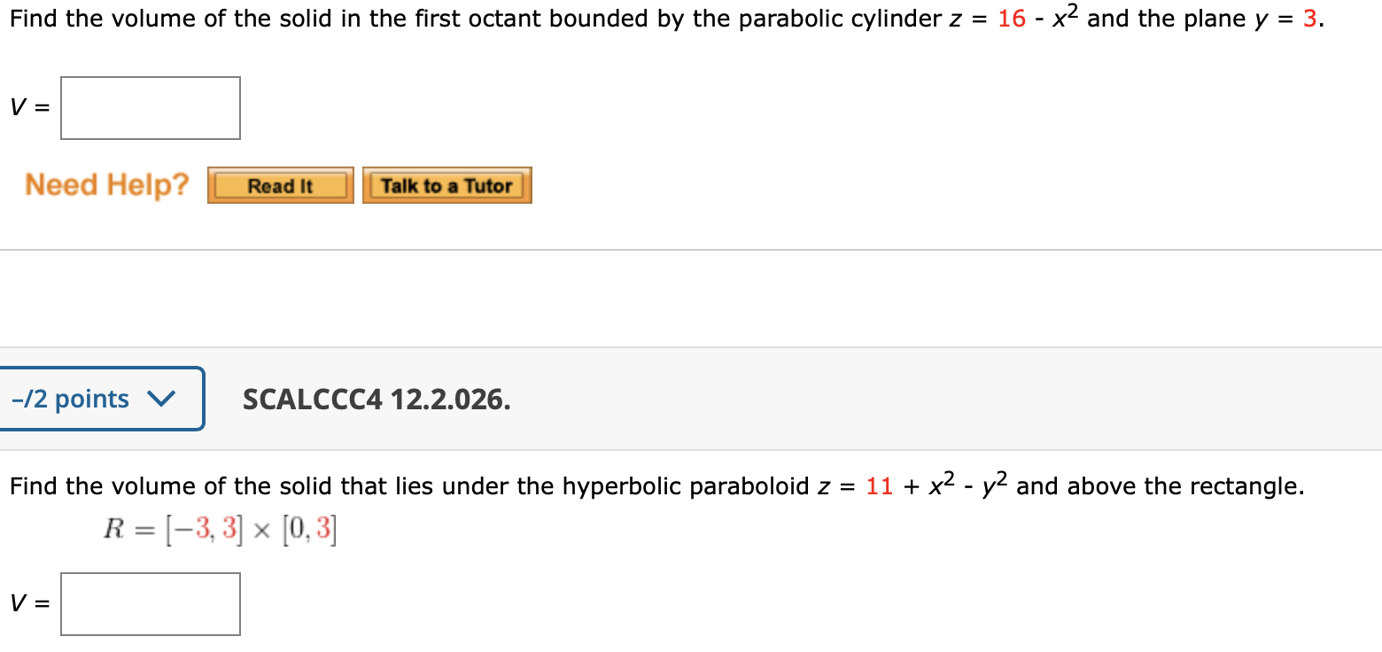 Solved Find the volume of the solid in the first octant | Chegg.com