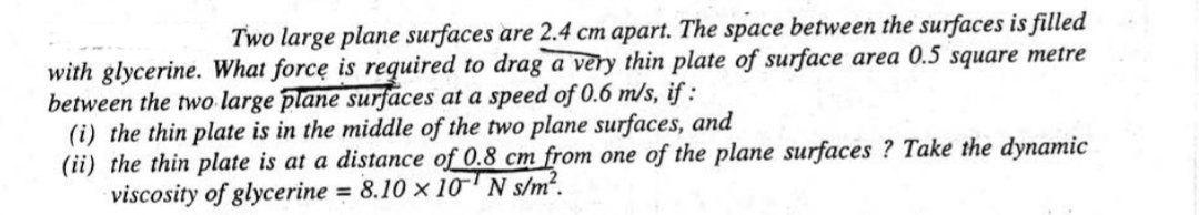 Solved Two large plane surfaces are 2.4 cm apart. The space | Chegg.com
