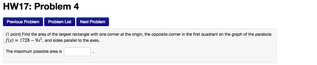 Solved HW17: Problem 4 Previous Problem Problem List Next | Chegg.com