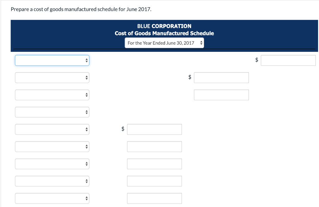 Solved Blue Corporation has the following cost records for | Chegg.com