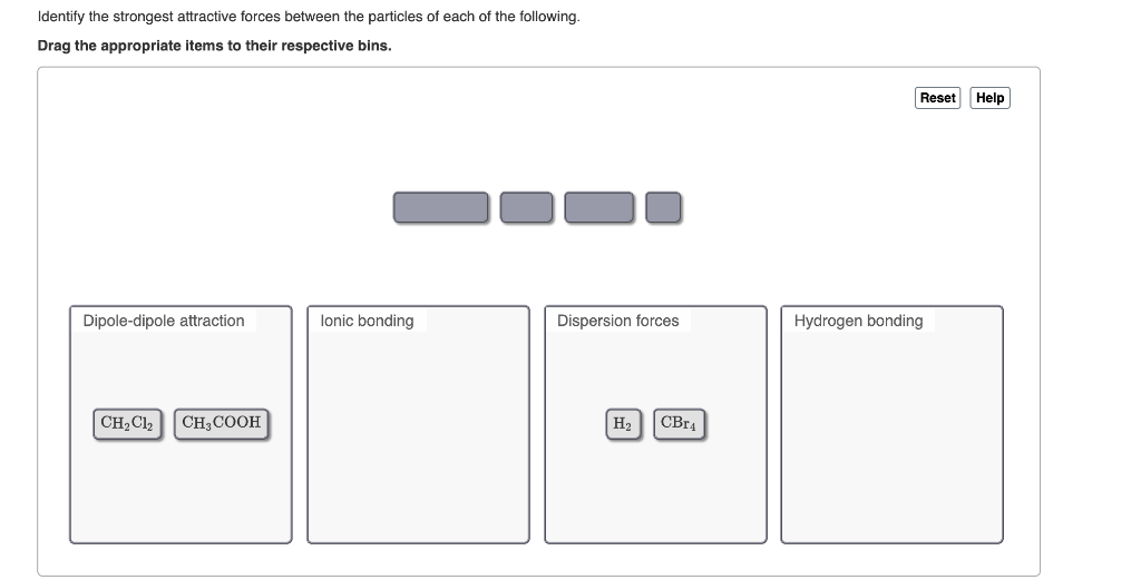 Solved Identify the strongest attractive forces between the | Chegg.com