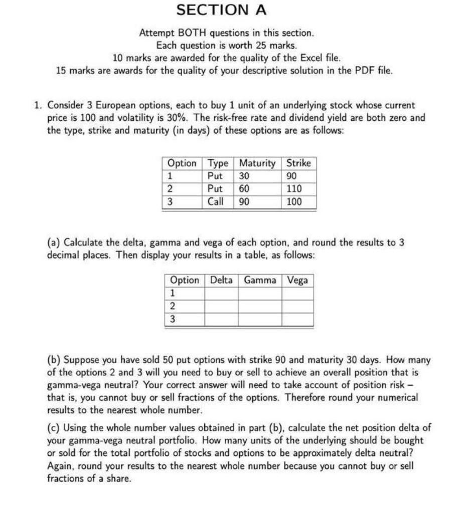 SECTION A Attempt BOTH questions in this section. | Chegg.com