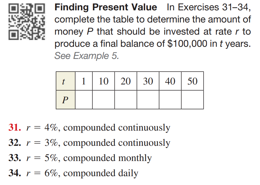 Solved Finding Present Value In Exercises 31-34, complete | Chegg.com
