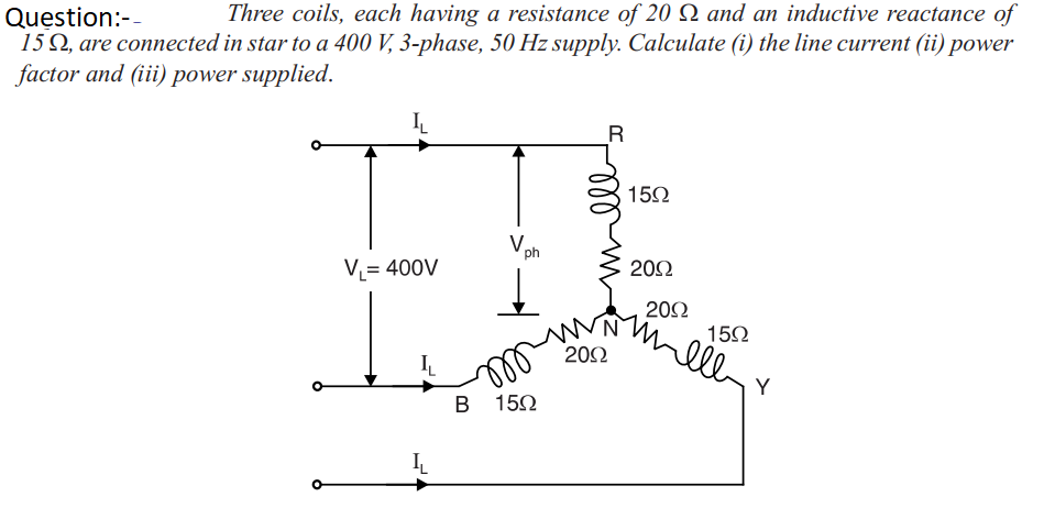 Solved Question Three Coils Each Having A Resistance Of