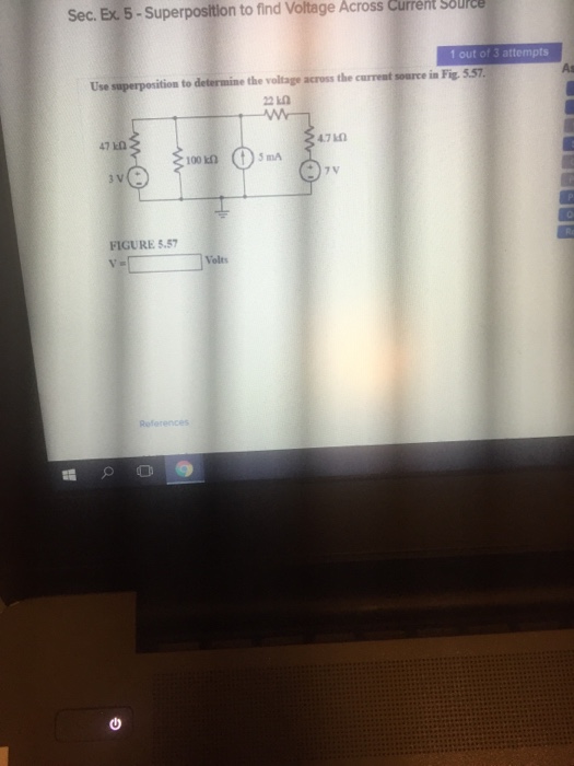 Solved Sec. Ex. 5 - Superposition to find Voltage Across | Chegg.com