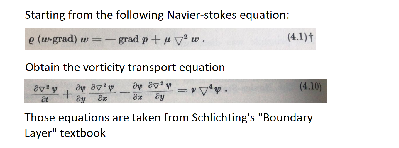 Solved Starting from the following Navier-stokes equation: | Chegg.com