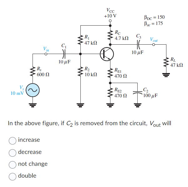 Solved In the above figure, if C2 is removed from the | Chegg.com