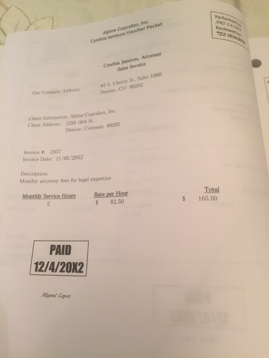 Alpine Cupcakes, Inc Audit Case Assignments 3. Based | Chegg.com