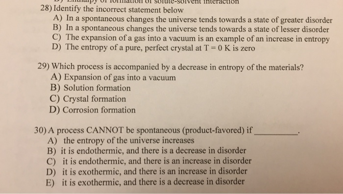 Solved Identify the incorrect statement below A) In a | Chegg.com