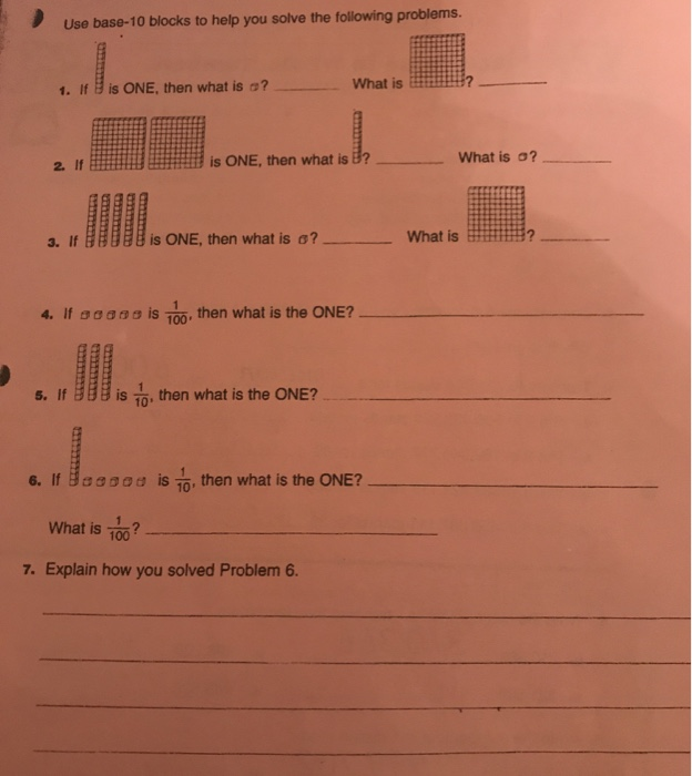 Solved Use base-10 blocks to help you solve the following | Chegg.com