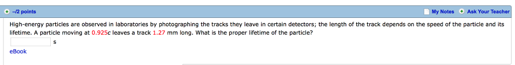 Solved -14 points The proper lifetime of a certain particle | Chegg.com
