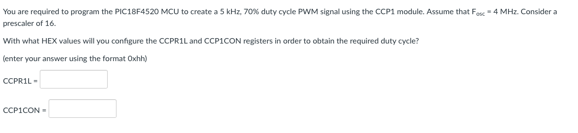 Solved You are required to program the PIC18F4520 MCU to | Chegg.com