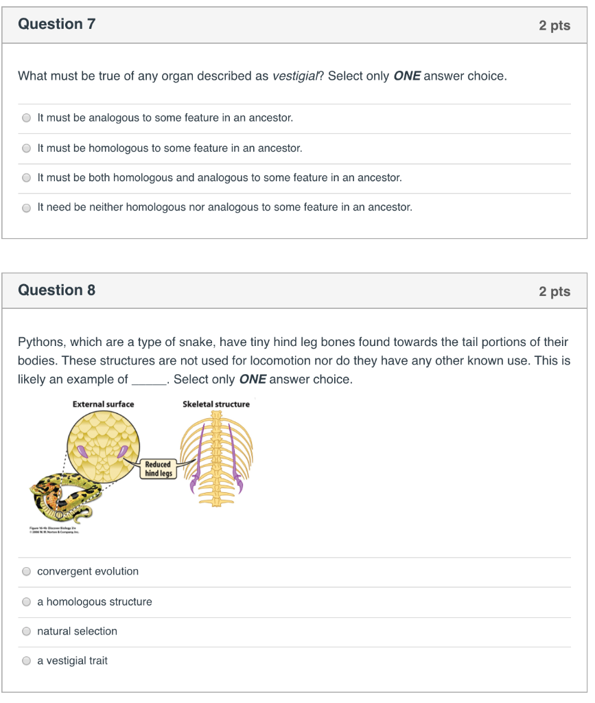 Solved Question 1 2 pts You observe two species of lizards | Chegg.com