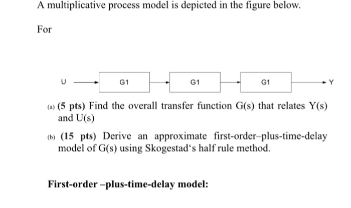 Solved A multiplicative process model is depicted in the | Chegg.com