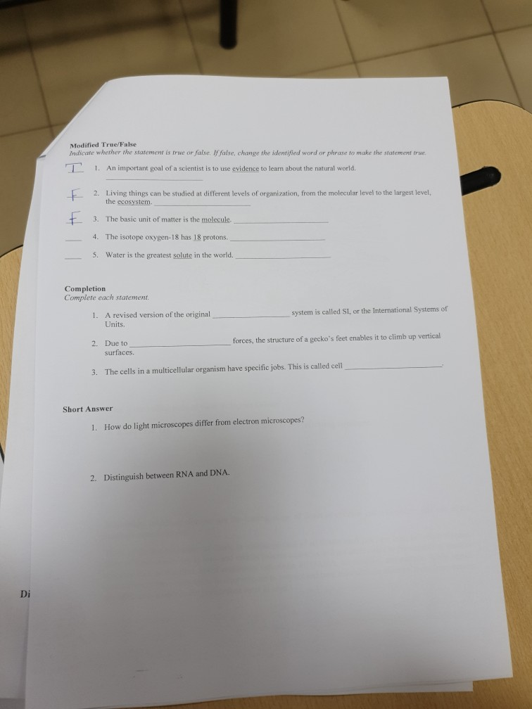 Solved Modified True False Indicate Whether The Statement Is