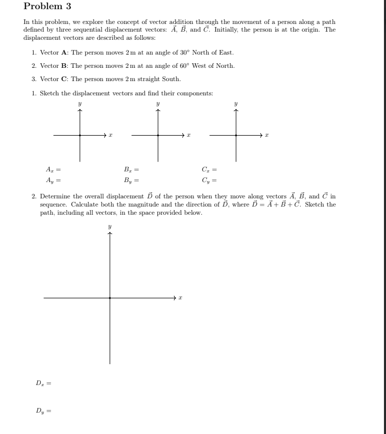 Solved In this problem, we explore the concept of vector | Chegg.com
