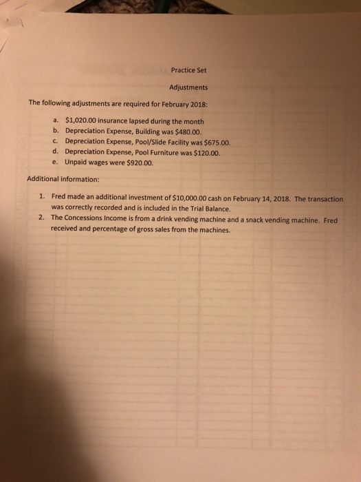 Solved Practice Set ACCT 102 Requirements Given: (a) The | Chegg.com