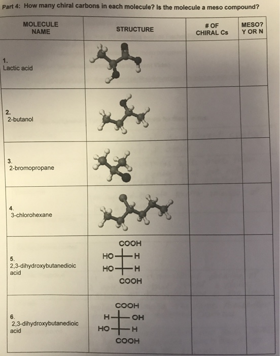 Solved How many chiral carbons in each molecule? Is the | Chegg.com
