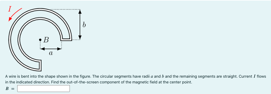 Solved A wire is bent into the shape shown in the figure. | Chegg.com