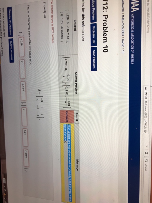 Solved hw12/10 HW12: Problem 10 (1 point) Let | Chegg.com Solved hw12/10 HW12: Problem 10 (1 point) Let | Chegg.com