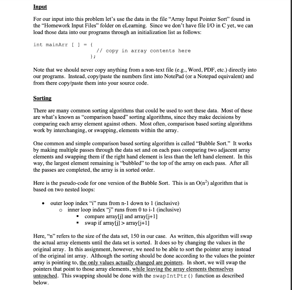 Sometimes we're given an array of data that we need | Chegg.com