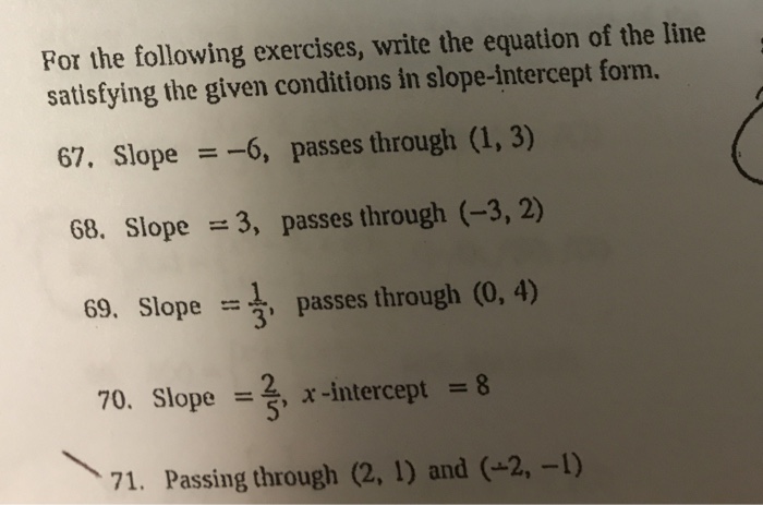 Solved For the following exercises, write the equation of | Chegg.com