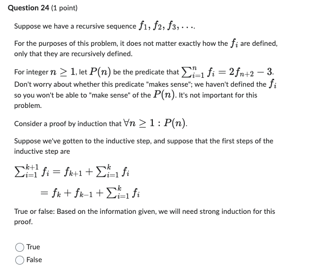 Solved Suppose we have a recursive sequence f1,f2,f3,… For | Chegg.com