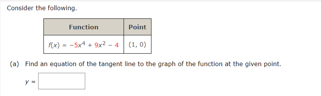 Solved Consider the following.(a) ﻿Find an equation of the | Chegg.com