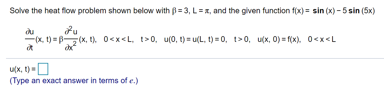 Solved Solve the heat flow problem shown below with β=3 , | Chegg.com
