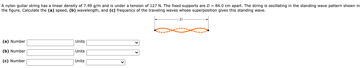 Solved A nylon guitar string has a linear density of 7.49 | Chegg.com