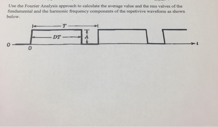 Solved Use the Fourier Analysis approach to calculate the | Chegg.com