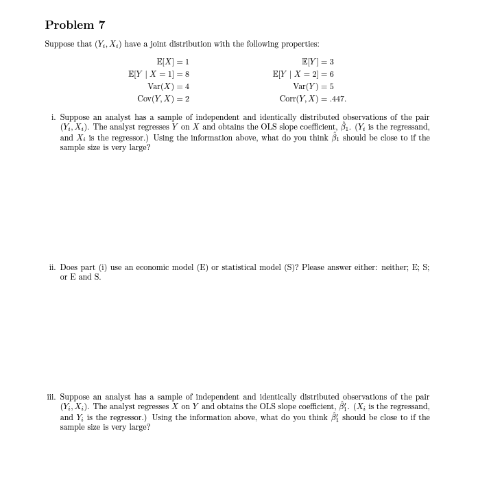 Solved Suppose that (Yi,Xi) have a joint distribution with | Chegg.com
