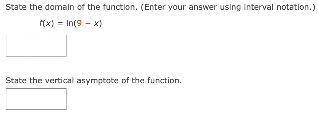 Solved State the domain of the function. (Enter your answer | Chegg.com