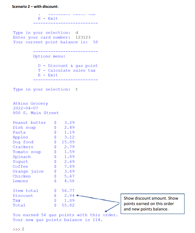 CIS 221 PA4 - Grocery Transaction This is an | Chegg.com