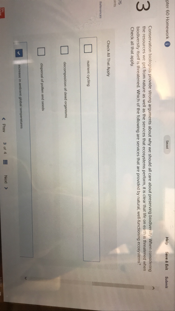 Solved pter 60 Homework Saved Help Save & Exit Submit 3 | Chegg.com Solved pter 60 Homework Saved Help Save & Exit Submit 3 | Chegg.com