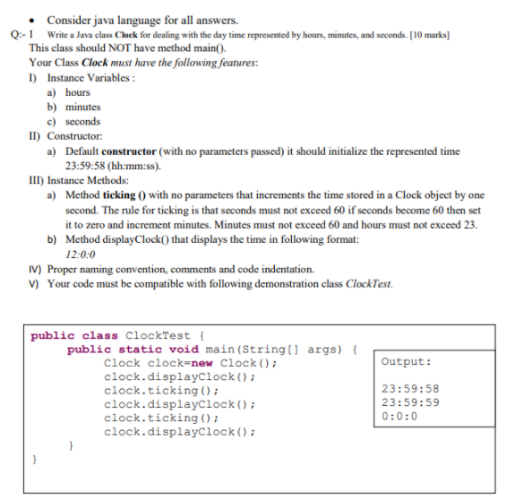 Solved Write a code in JAVA (Object-Oriented Programming), | Chegg.com